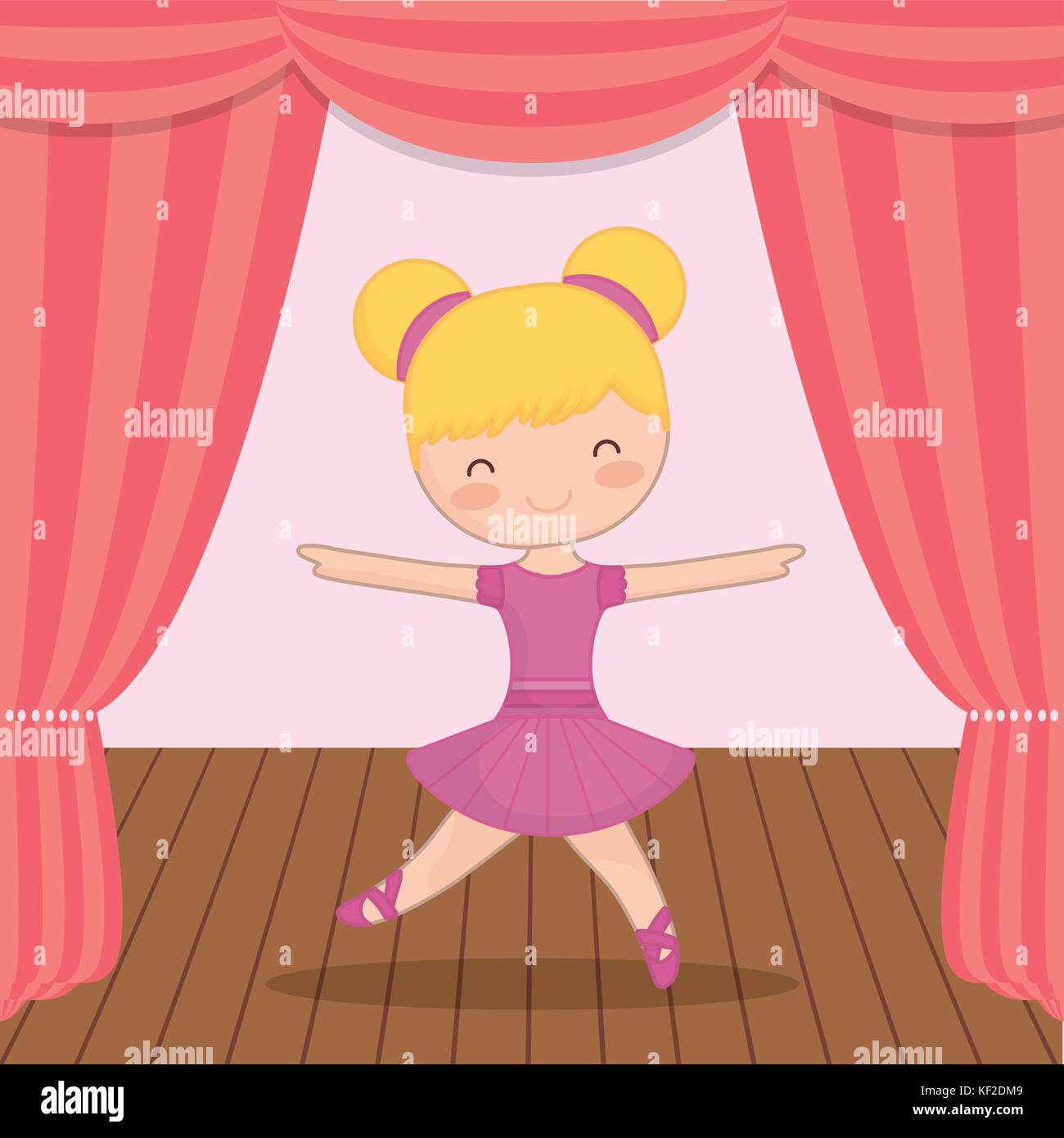 ballet ballerina over studio background colorful design vector ...
