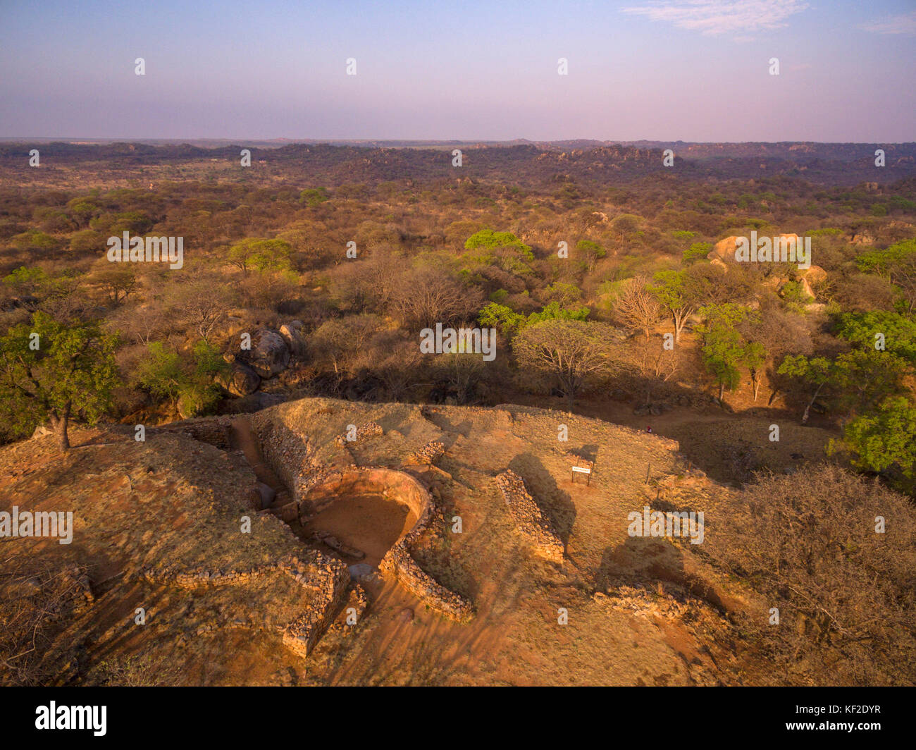 An aerial view of Zimbabwe's Khami Ruins Stock Photo - Alamy