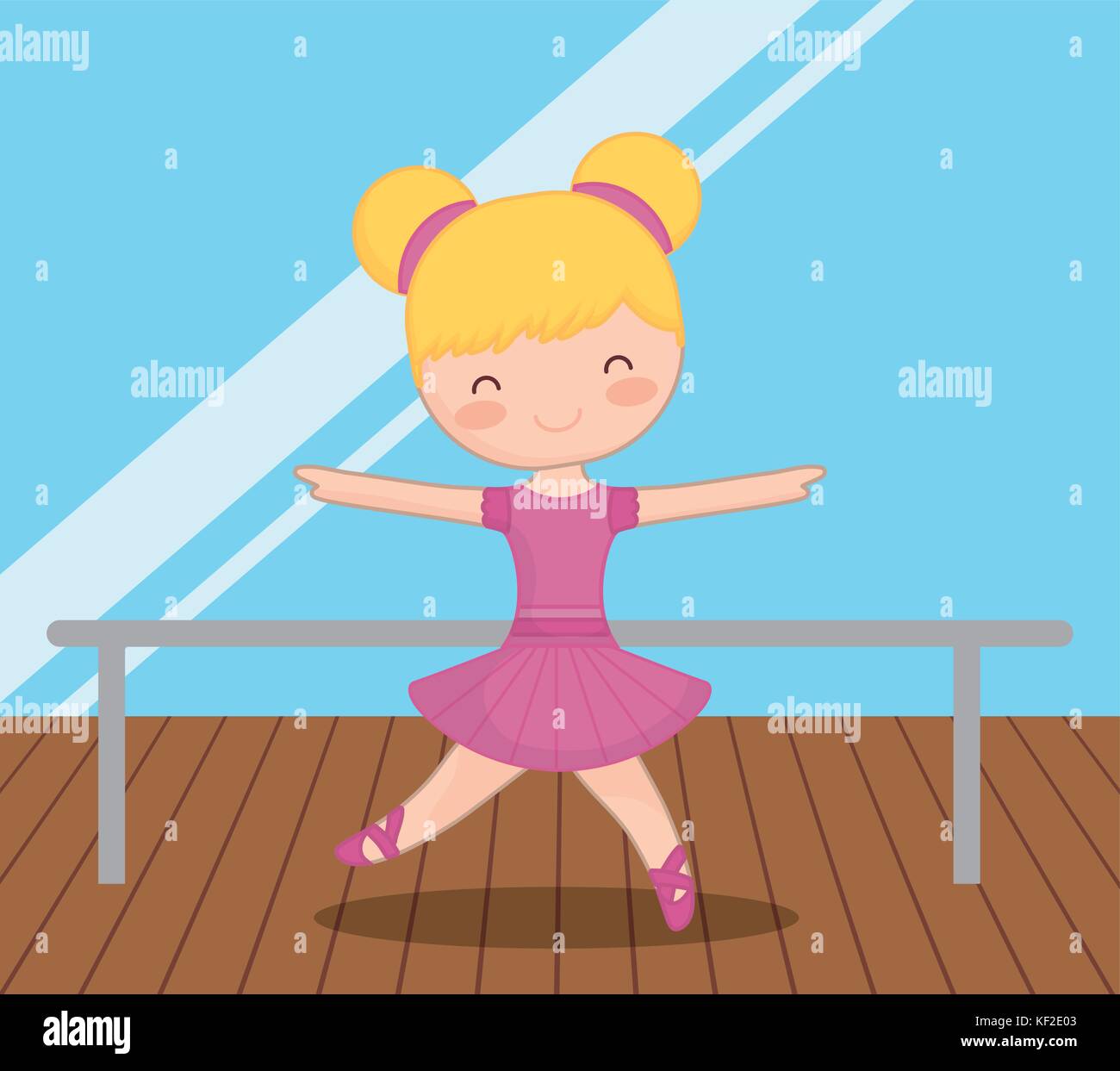 ballet ballerina over studio background colorful design vector ...