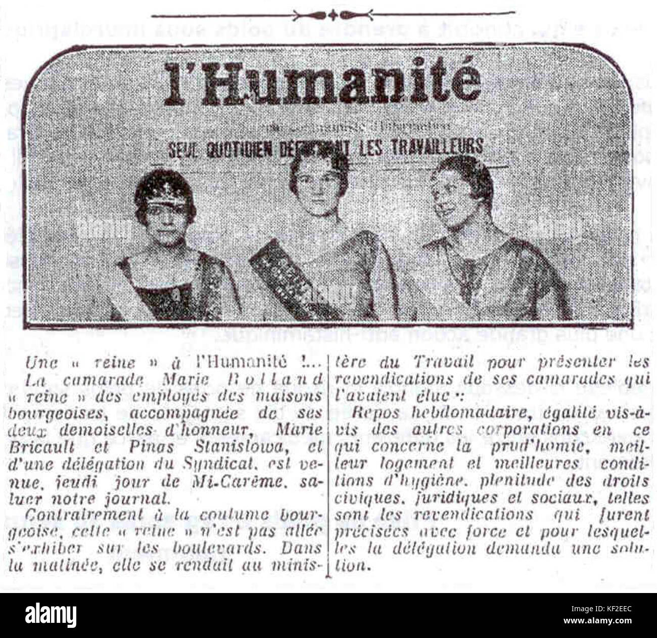 Reine revendicative 1927 Stock Photo - Alamy