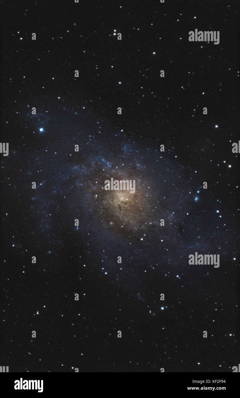 Astrophotography of M33 spiral galaxy Stock Photo - Alamy