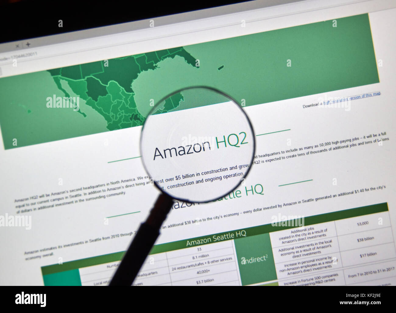 MONTREAL, CANADA - OCTOBER 24, 2017: Amazon second headquarter ...