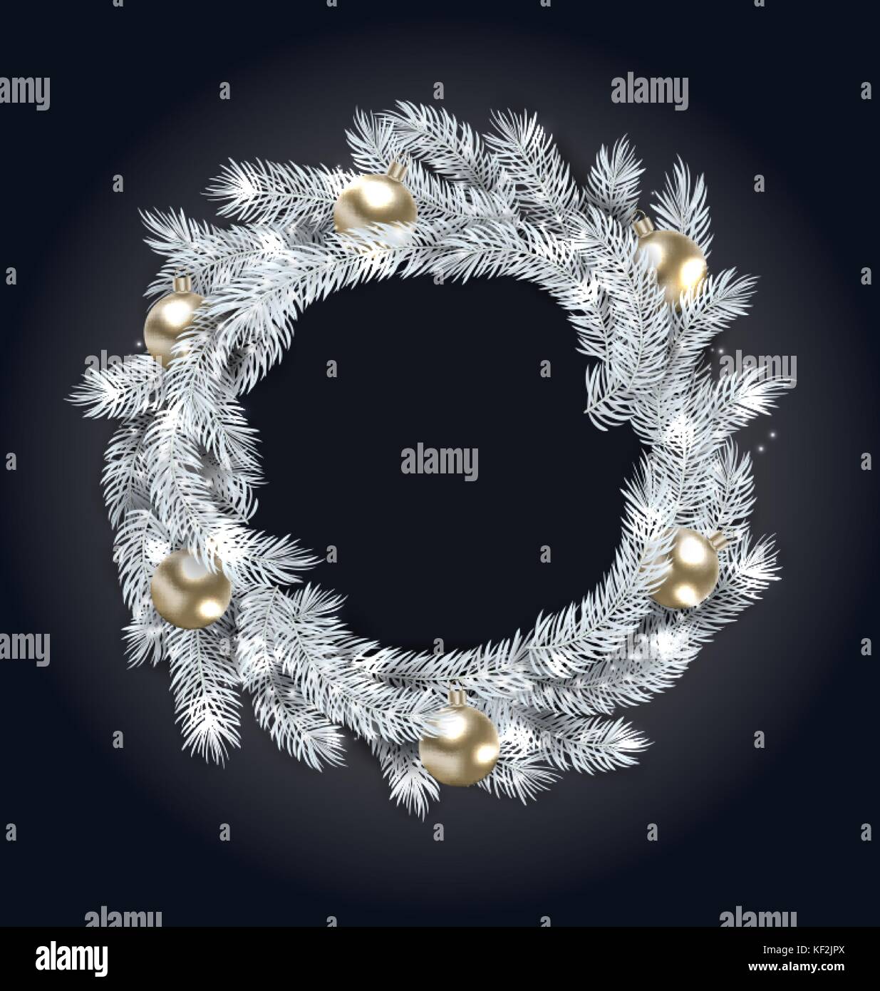 Christmas tree on golden background Stock Vector Images - Alamy