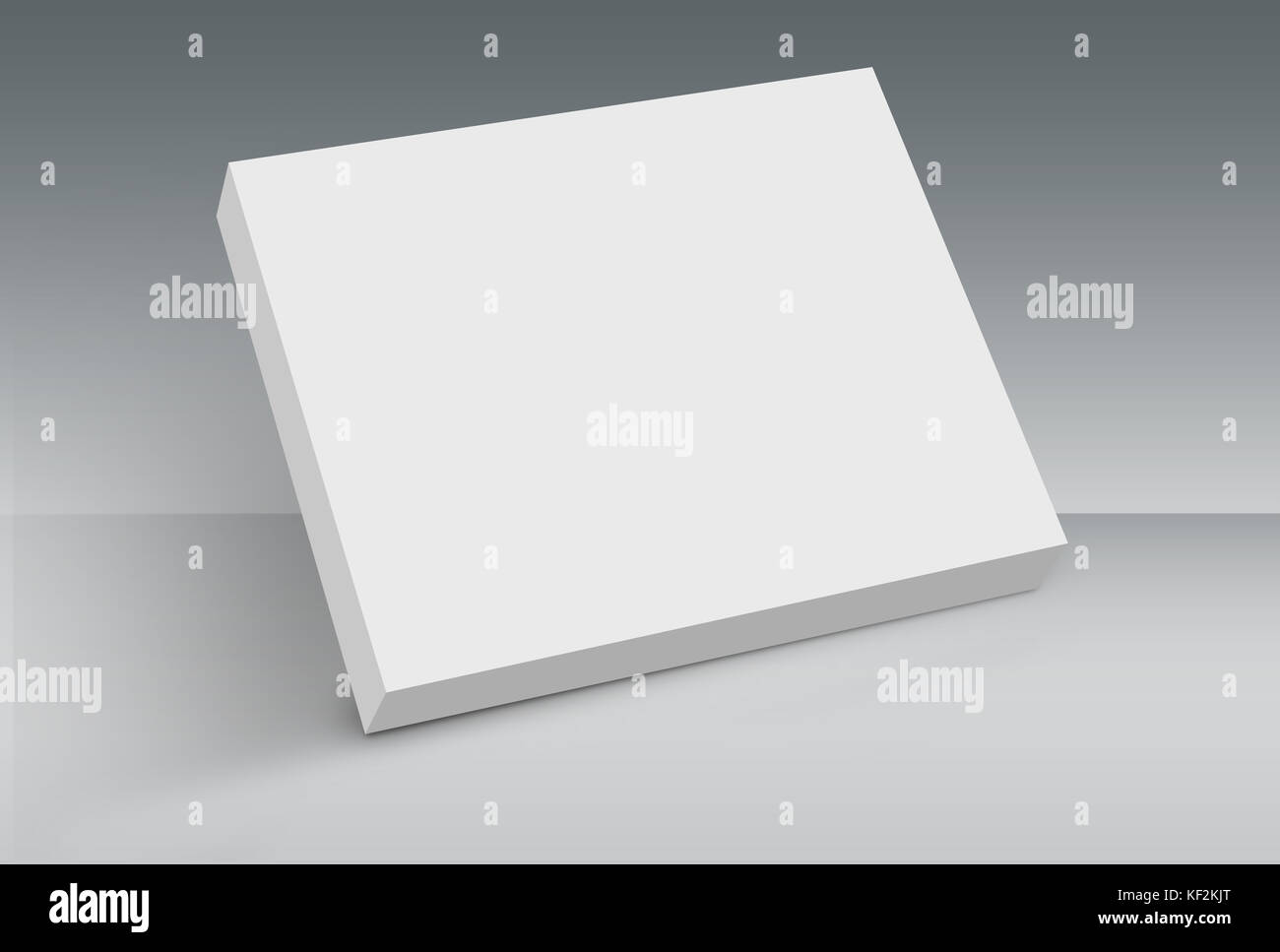 3D White Box on Ground, Mock Up Template Ready For Your Design ...