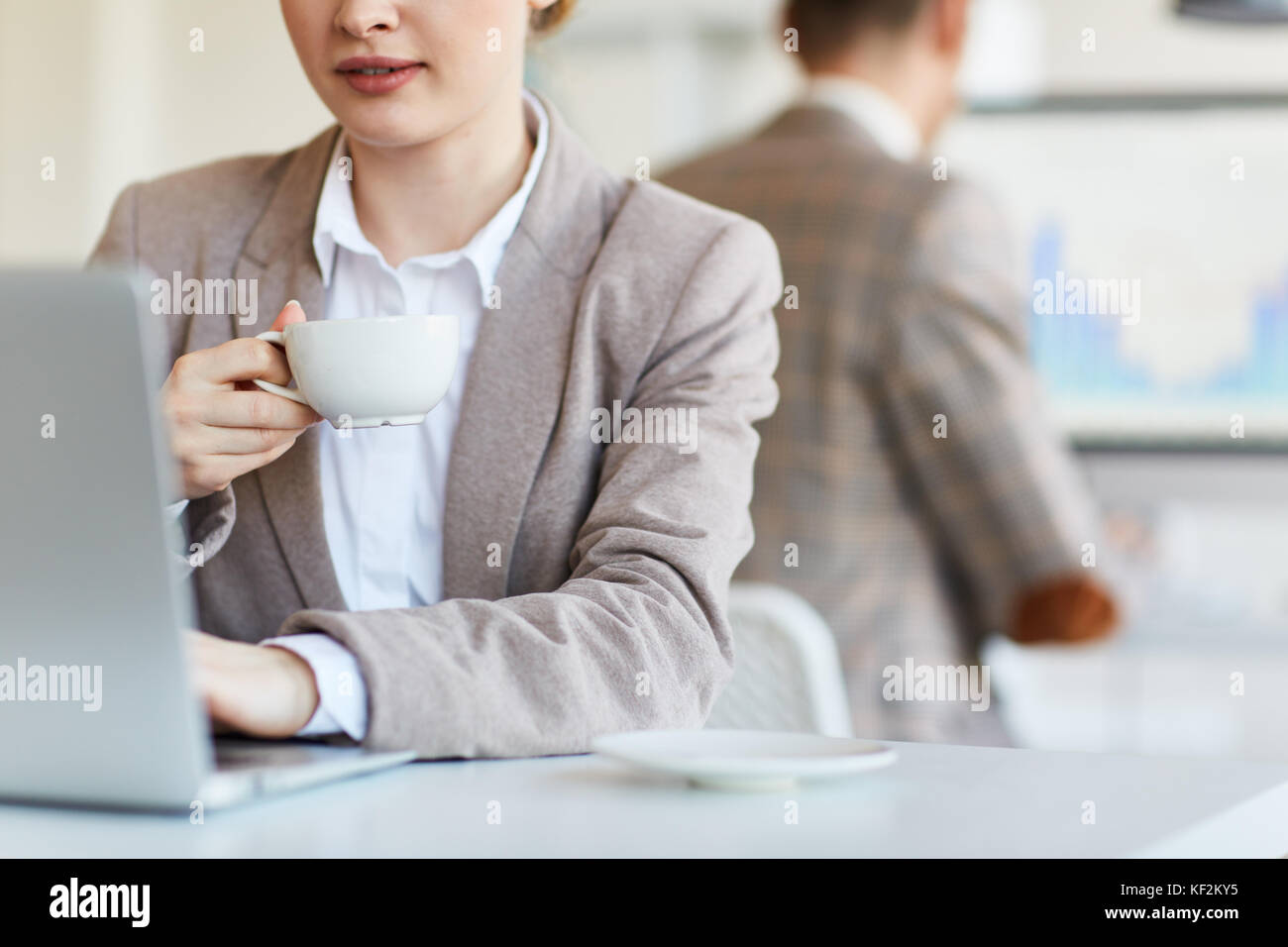 Coffee at work Stock Photo - Alamy