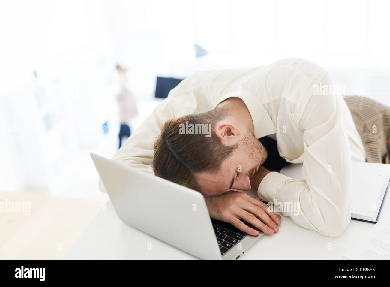 Sleep at work Stock Photo - Alamy
