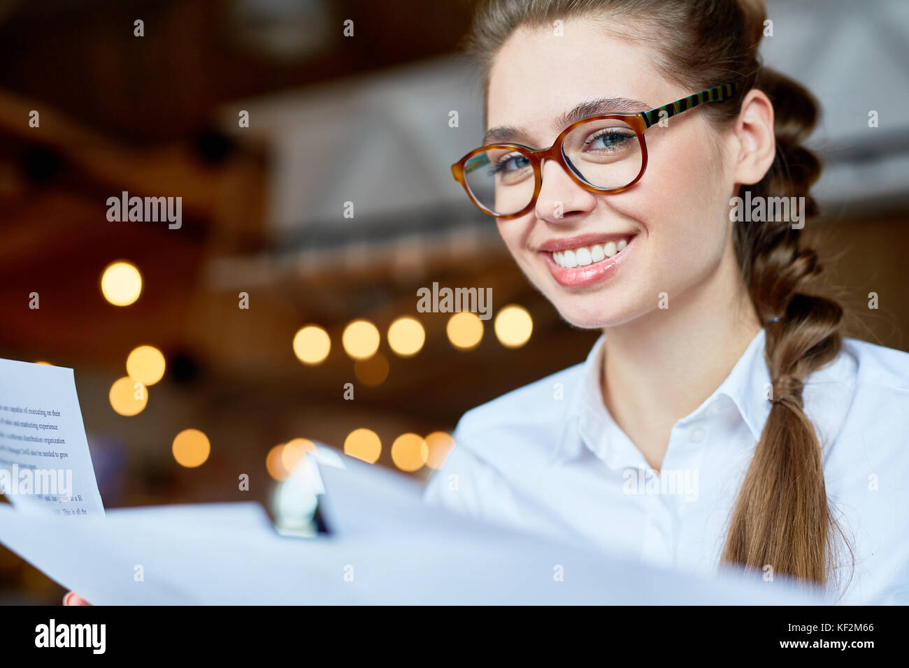 Portrait of Attractive Manager Stock Photo - Alamy