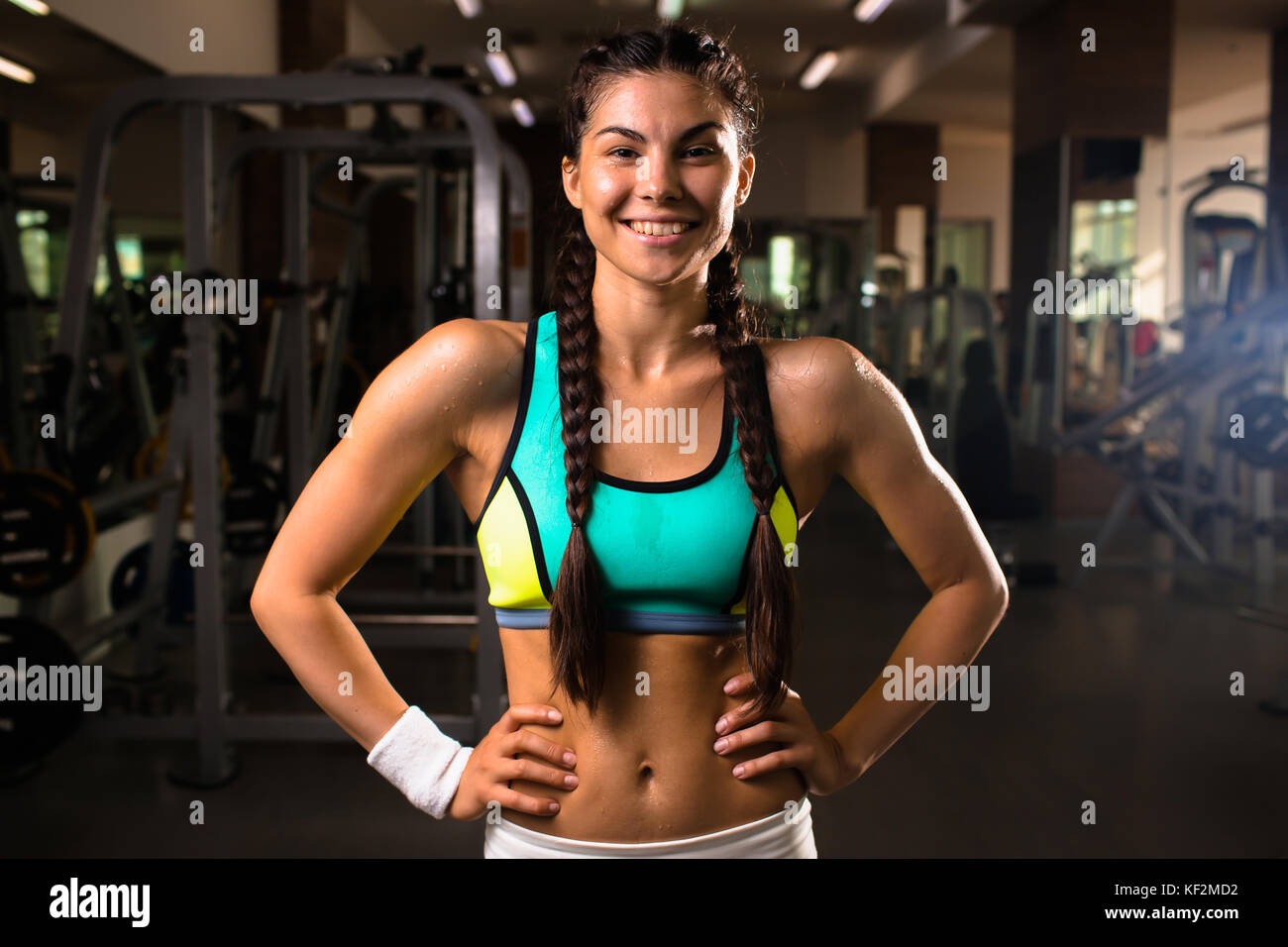 Sweaty woman exercise sport hi-res stock photography and images - Alamy
