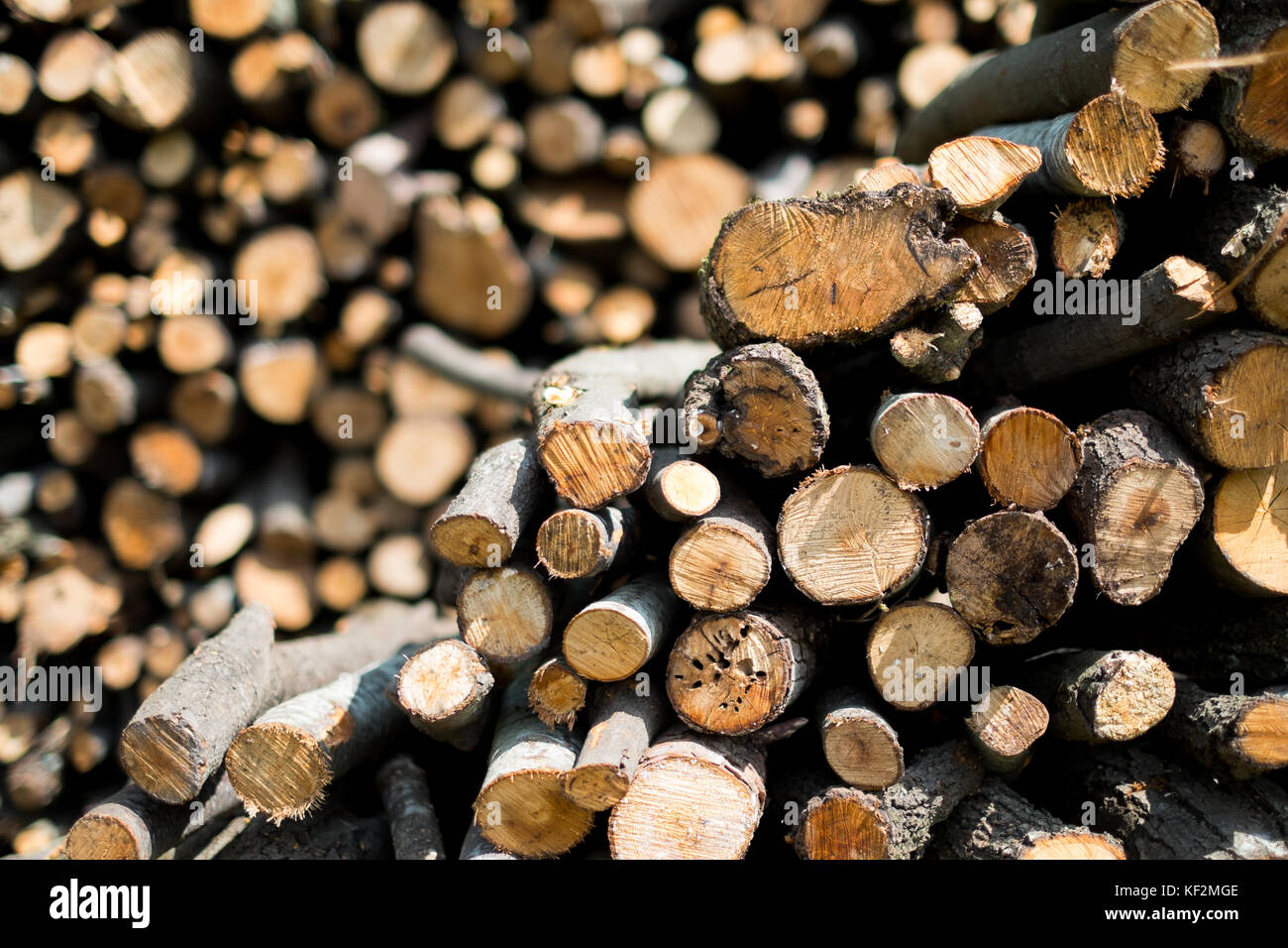 Wood pile background Stock Photo - Alamy