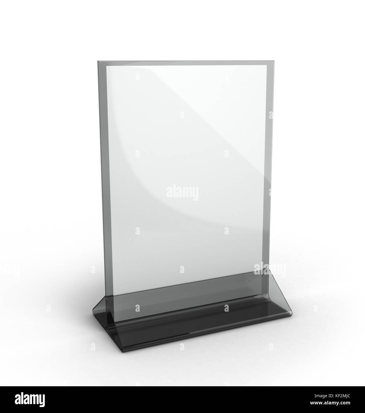 Stand for booklets with white sheets of paper on a white background ...