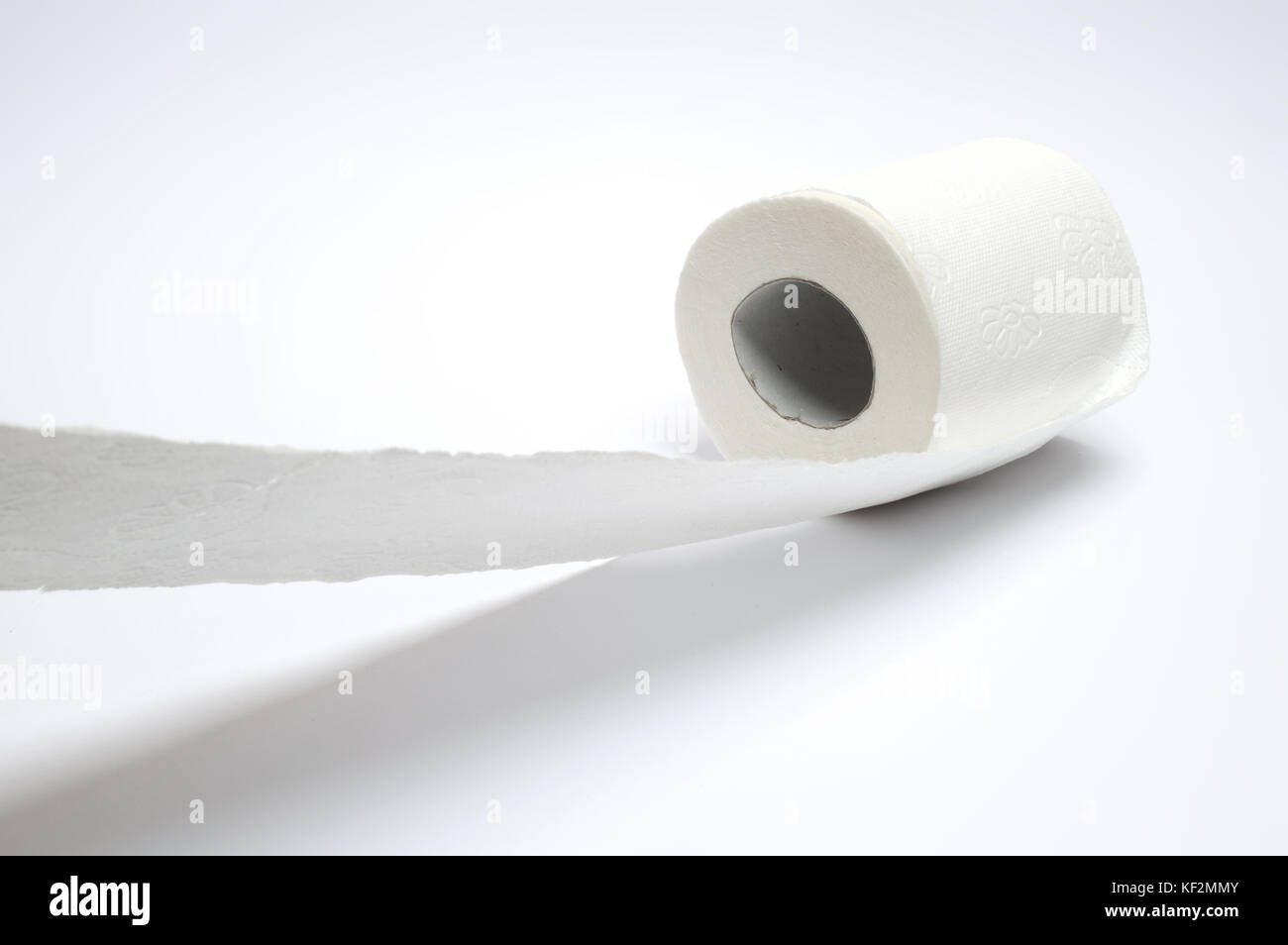 toilet paper on white background Stock Photo - Alamy