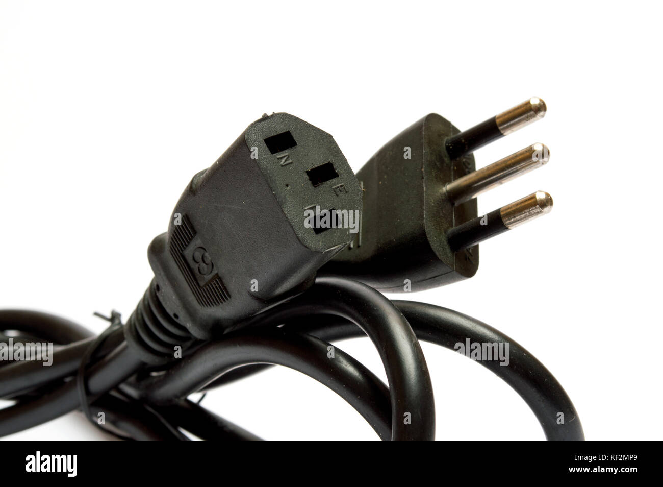 Electrical plug on white background Stock Photo - Alamy