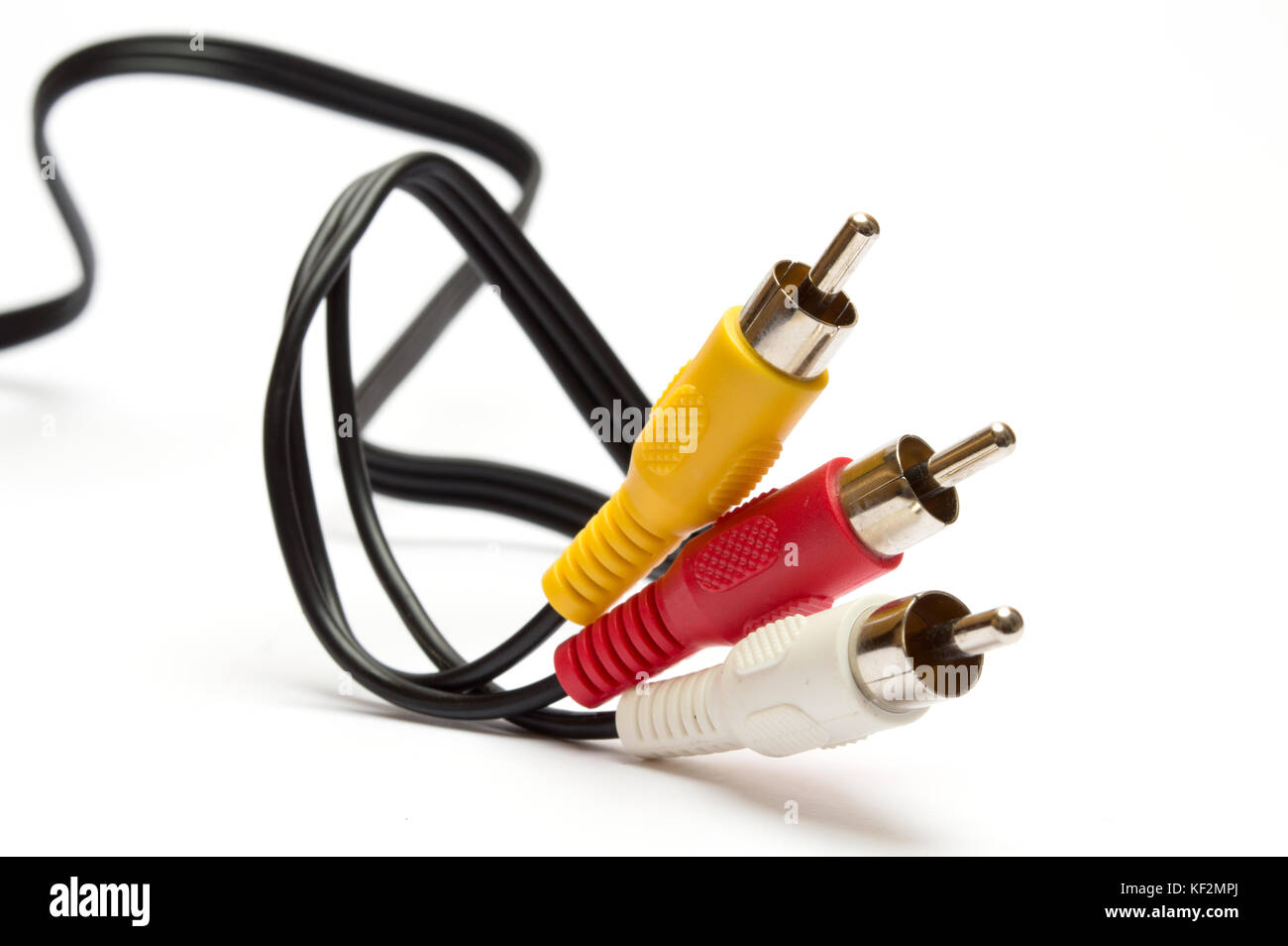 RCA connectors on a white background Stock Photo - Alamy