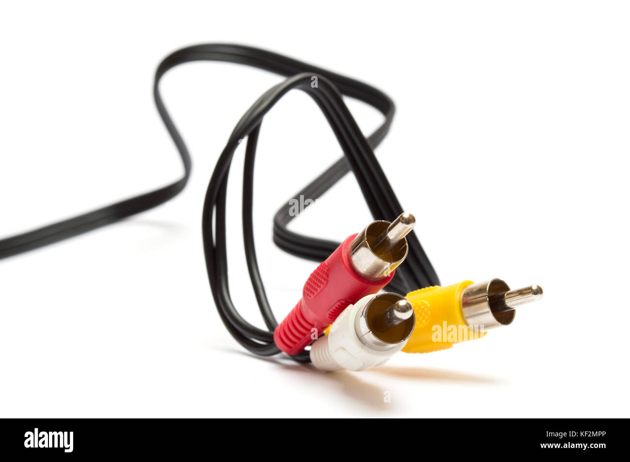 RCA connectors on a white background Stock Photo - Alamy