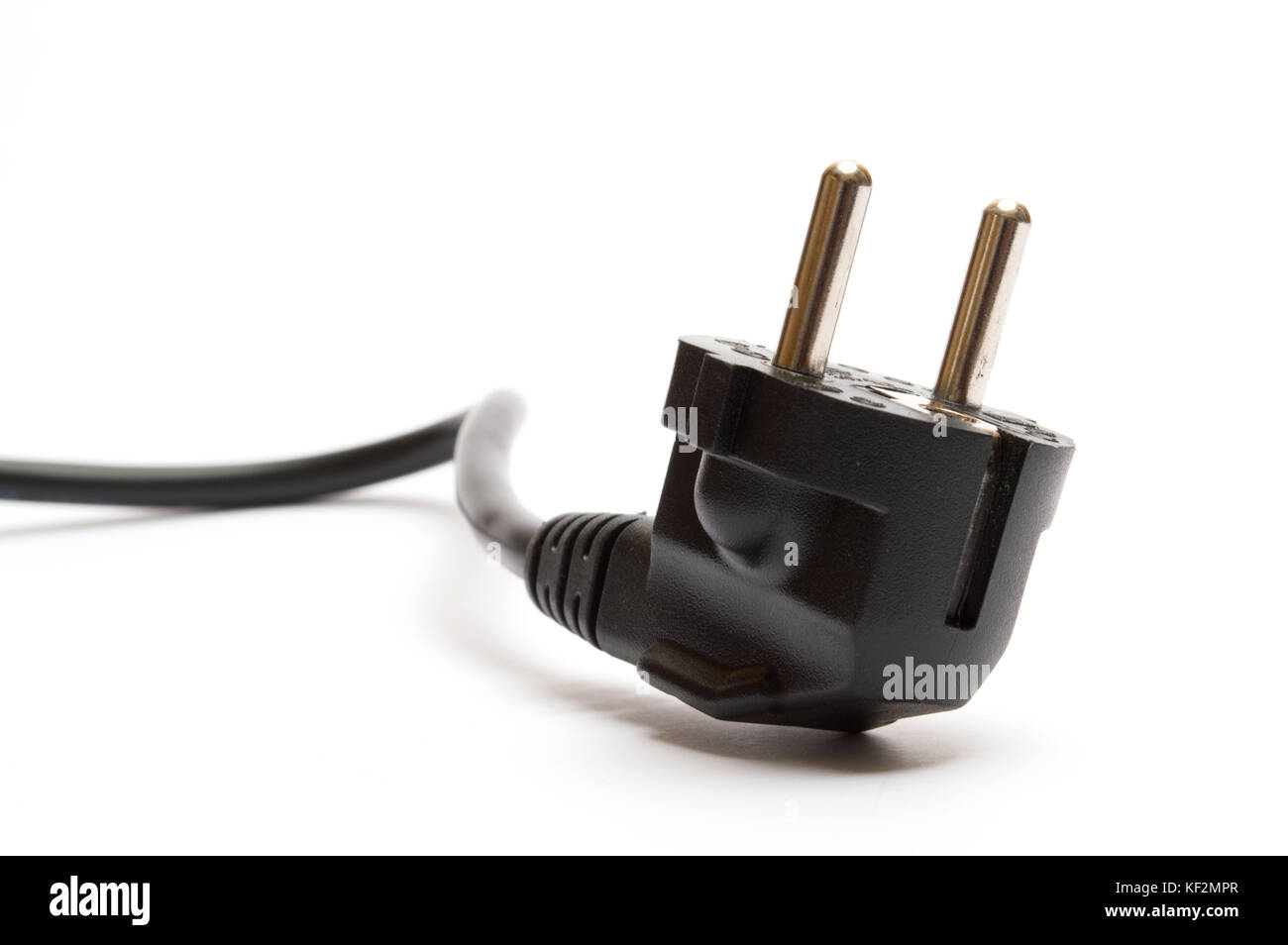 power plug on a white background Stock Photo - Alamy