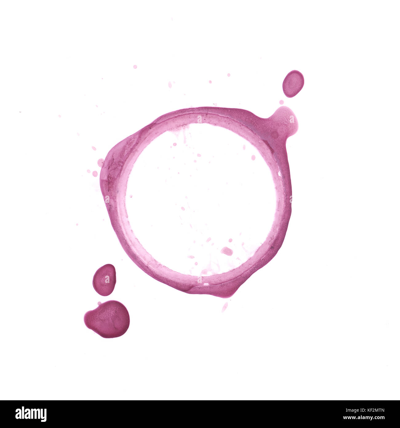 Wine stain on a white background Stock Photo - Alamy