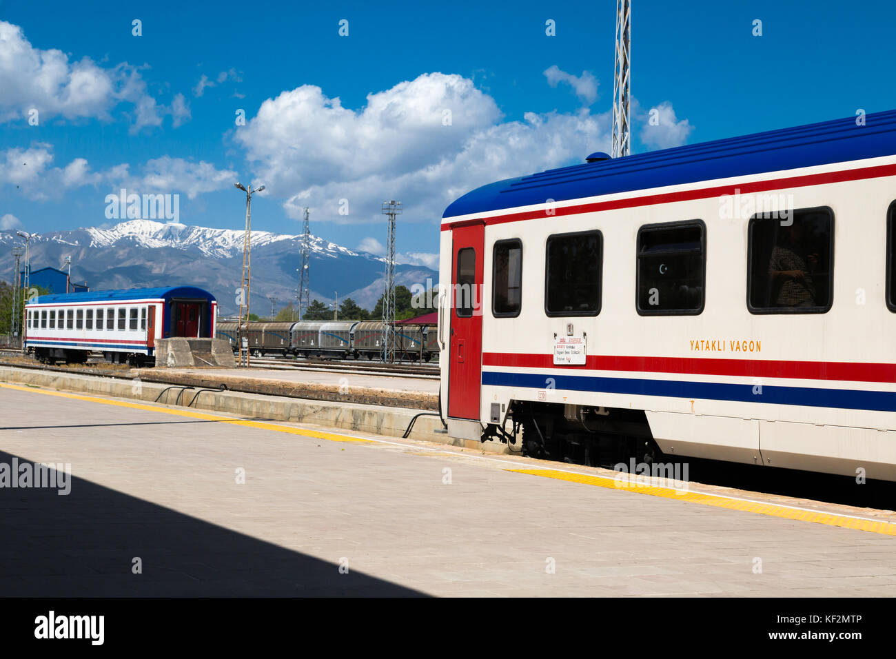 ERZURUM, TURKEY - MAY 06, 2017 : Wagon view of Orient Express train on ...