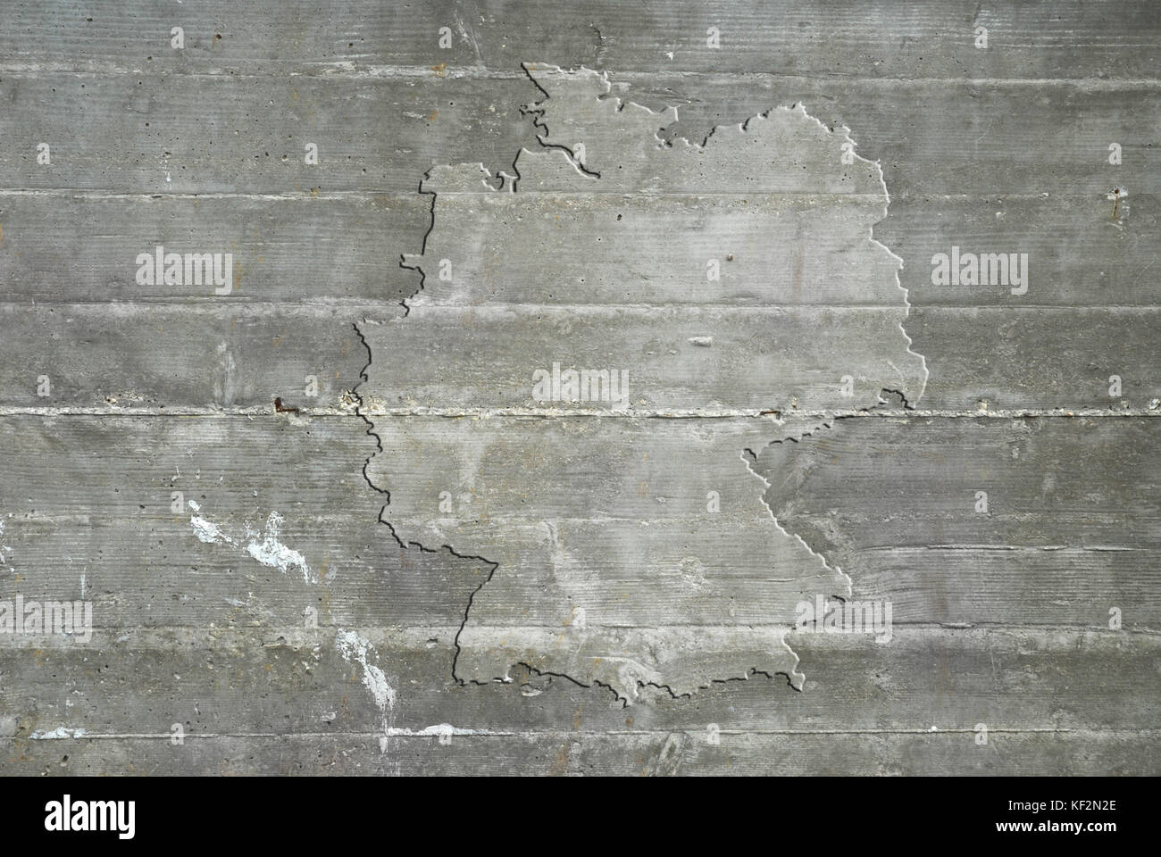 Map of Germany on reinforced concrete Stock Photo - Alamy