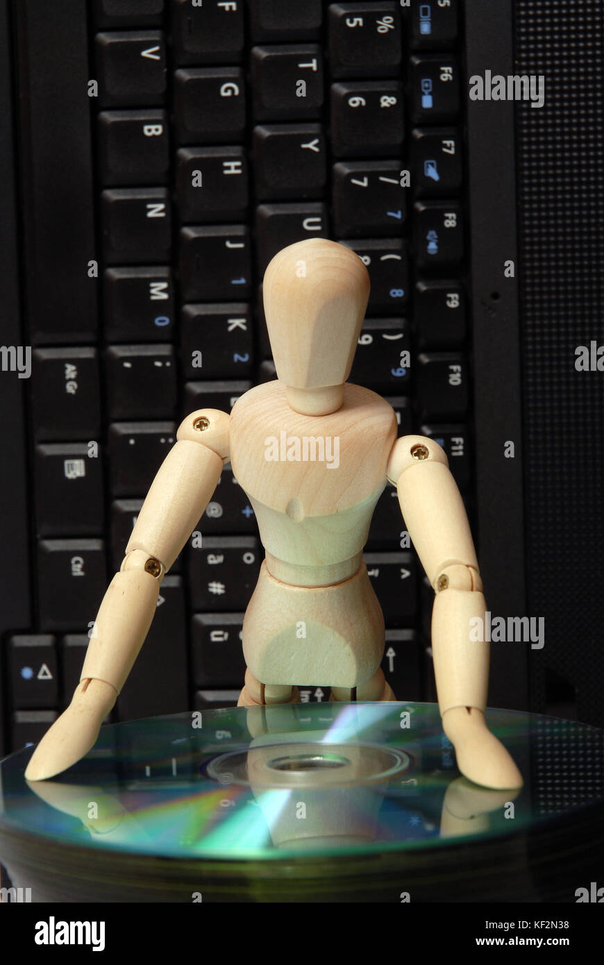Dummy and keyboard of computer Stock Photo - Alamy