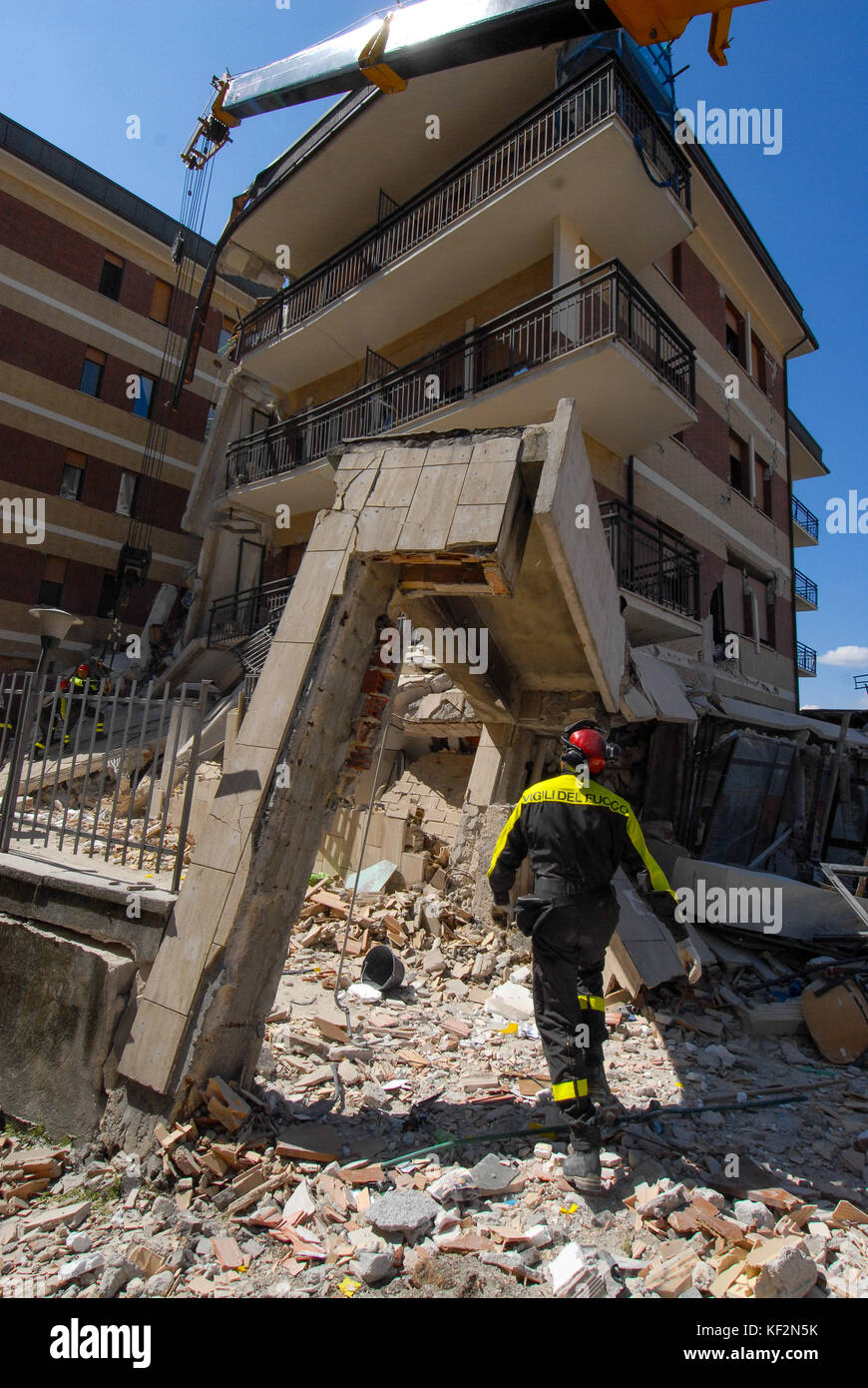 City destroyed by an earthquake Stock Photo - Alamy