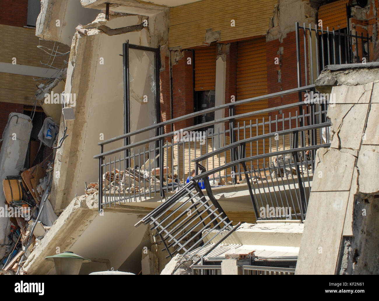 City destroyed by an earthquake Stock Photo - Alamy