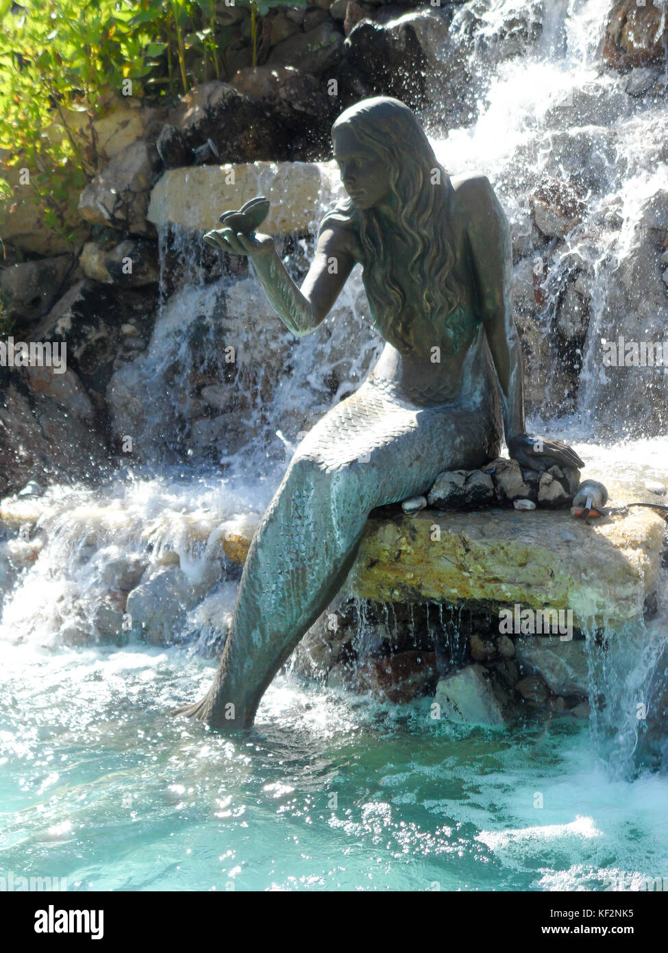 Mermaid waterfalls in Ataturk park, Marmaris, Mugla province, Turkey ...