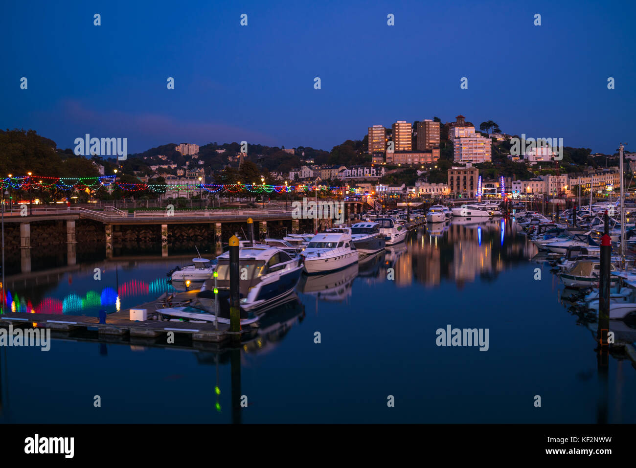 TORQUAY, DEVON UK - OCTOBER 14, 2017: View of the harbor in Torquay ...