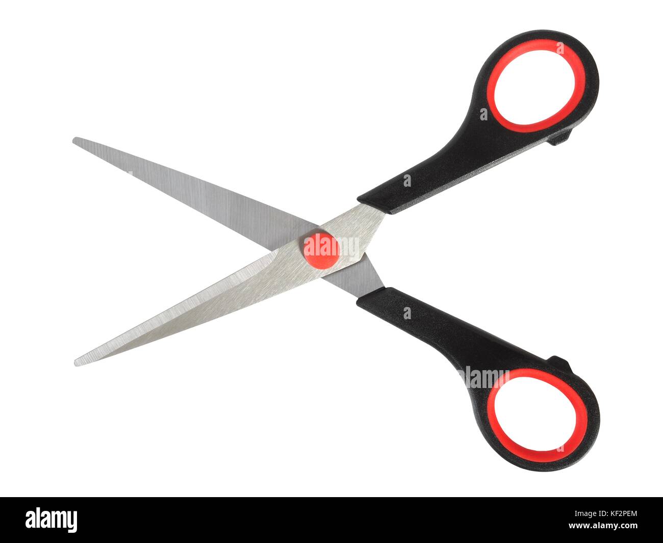 Wide open scissors isolated on white background Stock Photo - Alamy