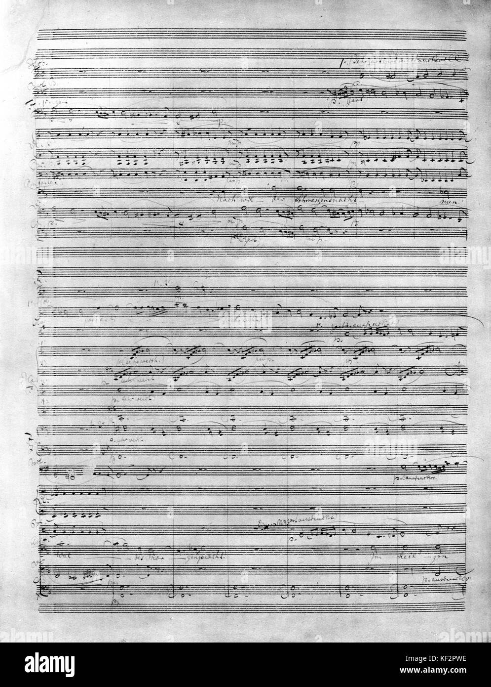 'Parsifal', opera by Richard Wagner -score, handwritten. Completed 13 ...