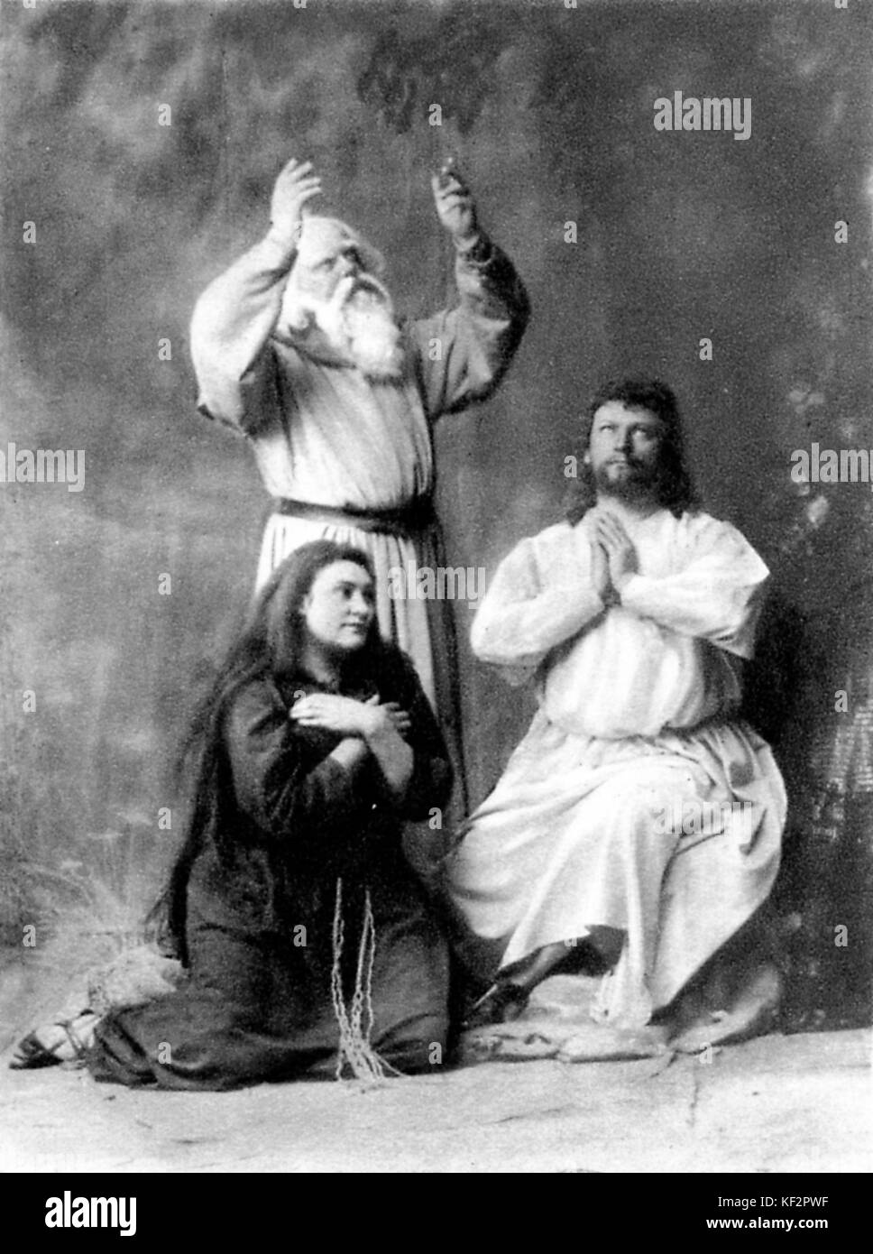 'Parsifal' opera by Richard Wagner. Amalie Materna as Kundry, Emil ...