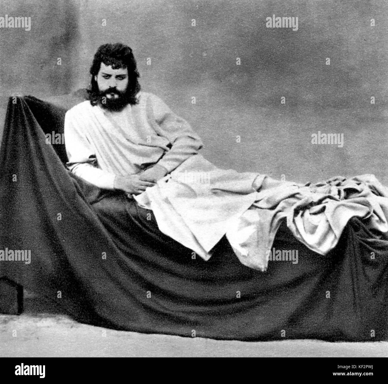 'Parsifal' opera by Richard Wagner. Theodor Reichmann as Amfortas, from ...