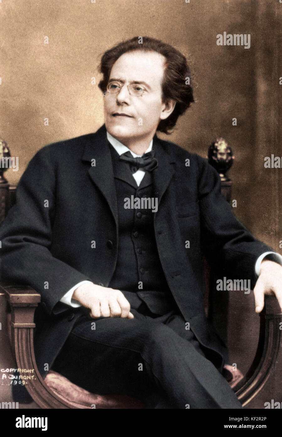 Gustav Mahler portrait, in New York, 1909 cabinet photograph by Dupont ...