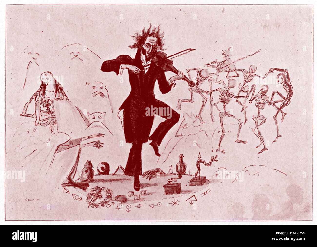 PAGANINI, Niccolo, by J P Lyser Caption reads 'Paganini der ...