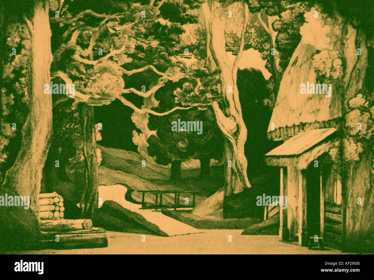 Janacek's 'Jenufa'. Set for Act 1. Czech composer (1854-1928 Stock ...