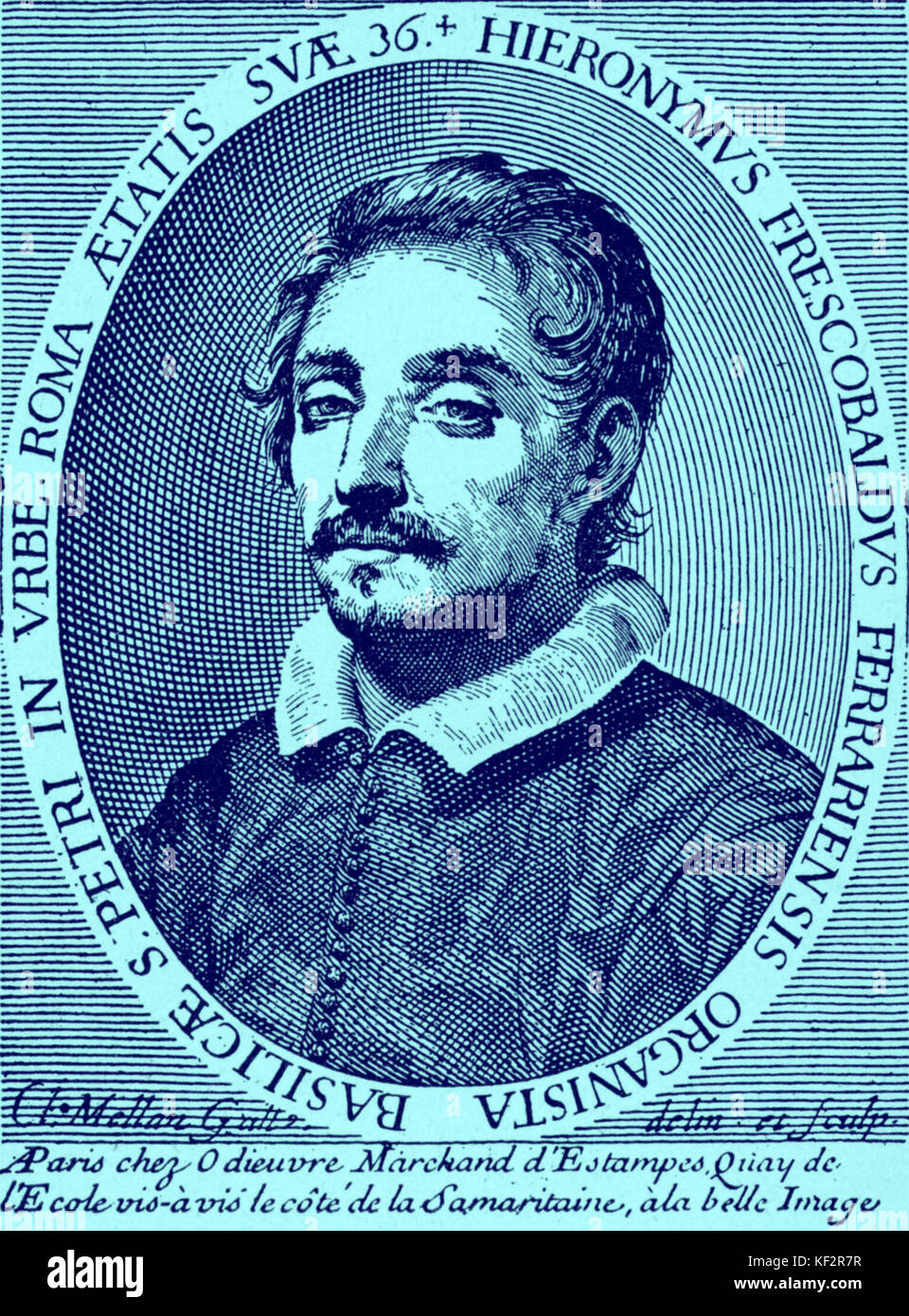 Girolamo Frescobaldi, portrait. Italian composer, 1583 - 1643 Stock ...