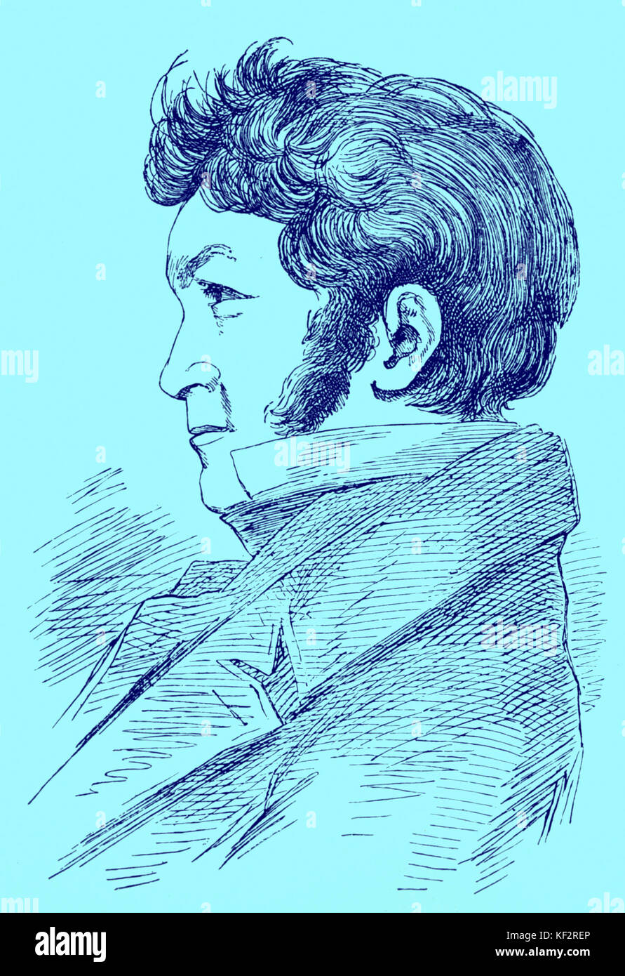 BEETHOVEN, Ludwig van from a drawing by Julius Schnorr von Carolsfeld ...