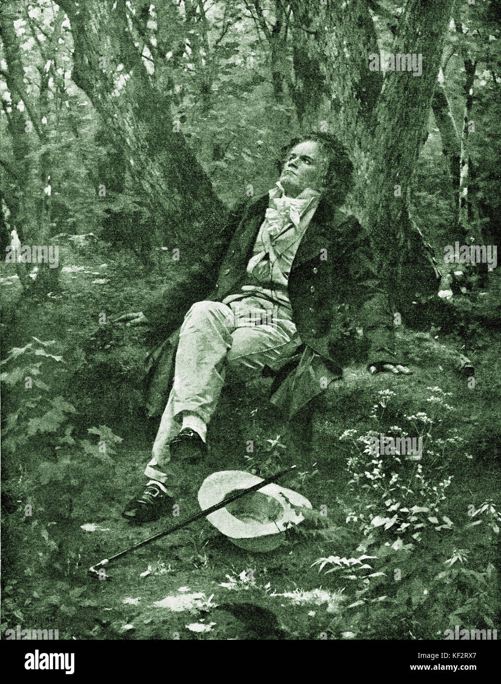 Ludwig van Beethoven in the woods. Pastoral Symphony link. German ...