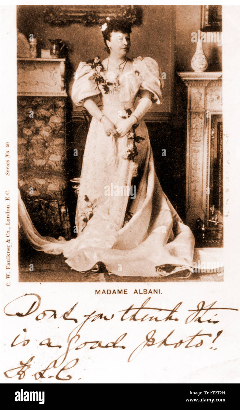 ALBANI, Dame Emma Canadian Soprano (1847-1930 Stock Photo - Alamy