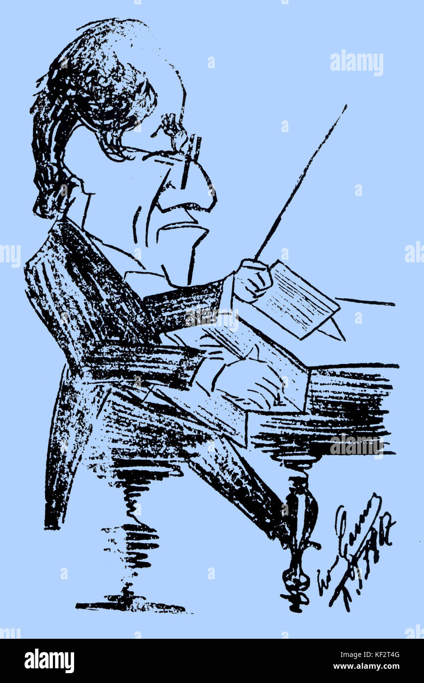 Gustav Mahler 's caricature by Caruso Austrian composer, 1860-1911 ...