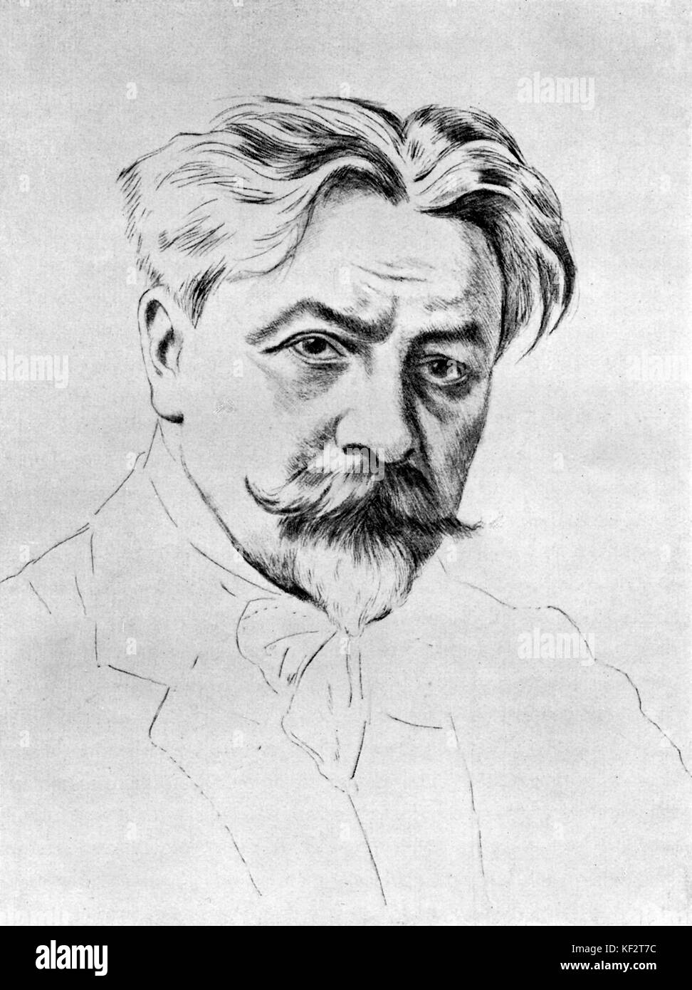 Arthur Nikisch - portrait.After etching by Emil Orlik. Conducted Berlin ...