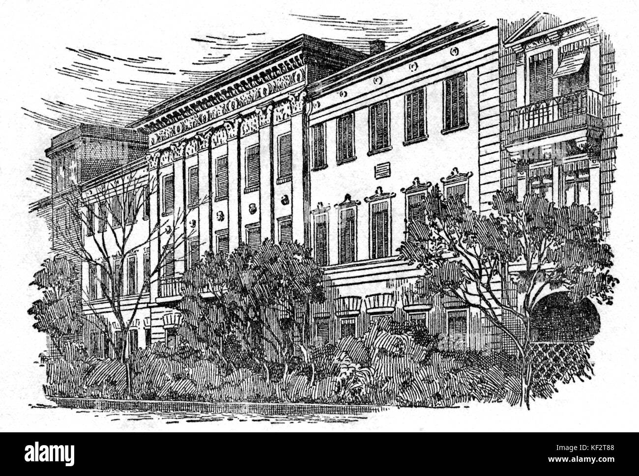 Robert Schumann 's house in Leipzig, Germany. Exterior. German composer ...