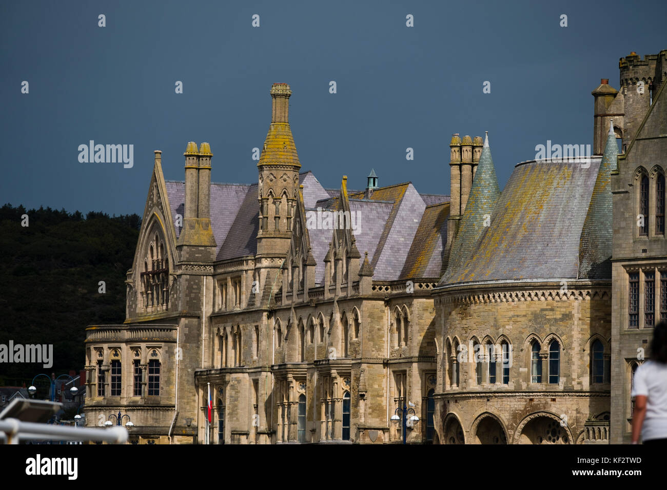 Aberystwyth university 'Old College' on the seafront at Aberystwyth ...