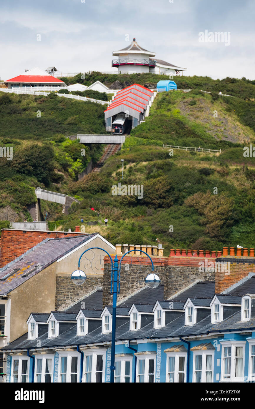 The Cliff Railway at Constitution Hill, Aberystwyth , Ceredigion, Wales ...