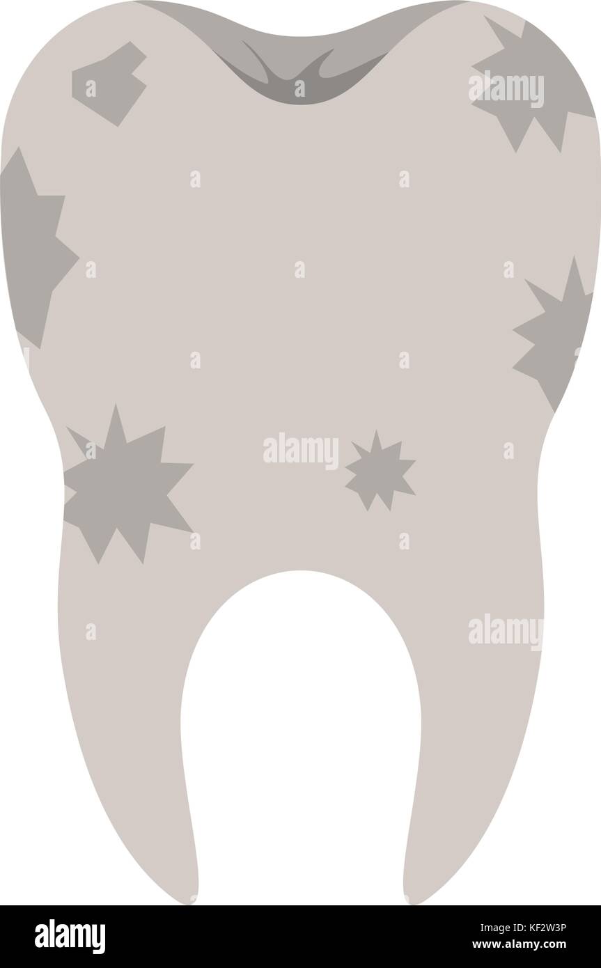 dirty tooth with root in colorful silhouette Stock Vector Image & Art ...