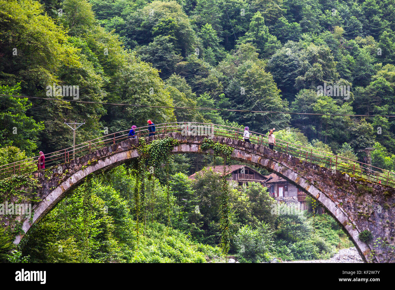 RIZE, TURKEY - AUGUST 15, 2016 : General landscape view of historical ...