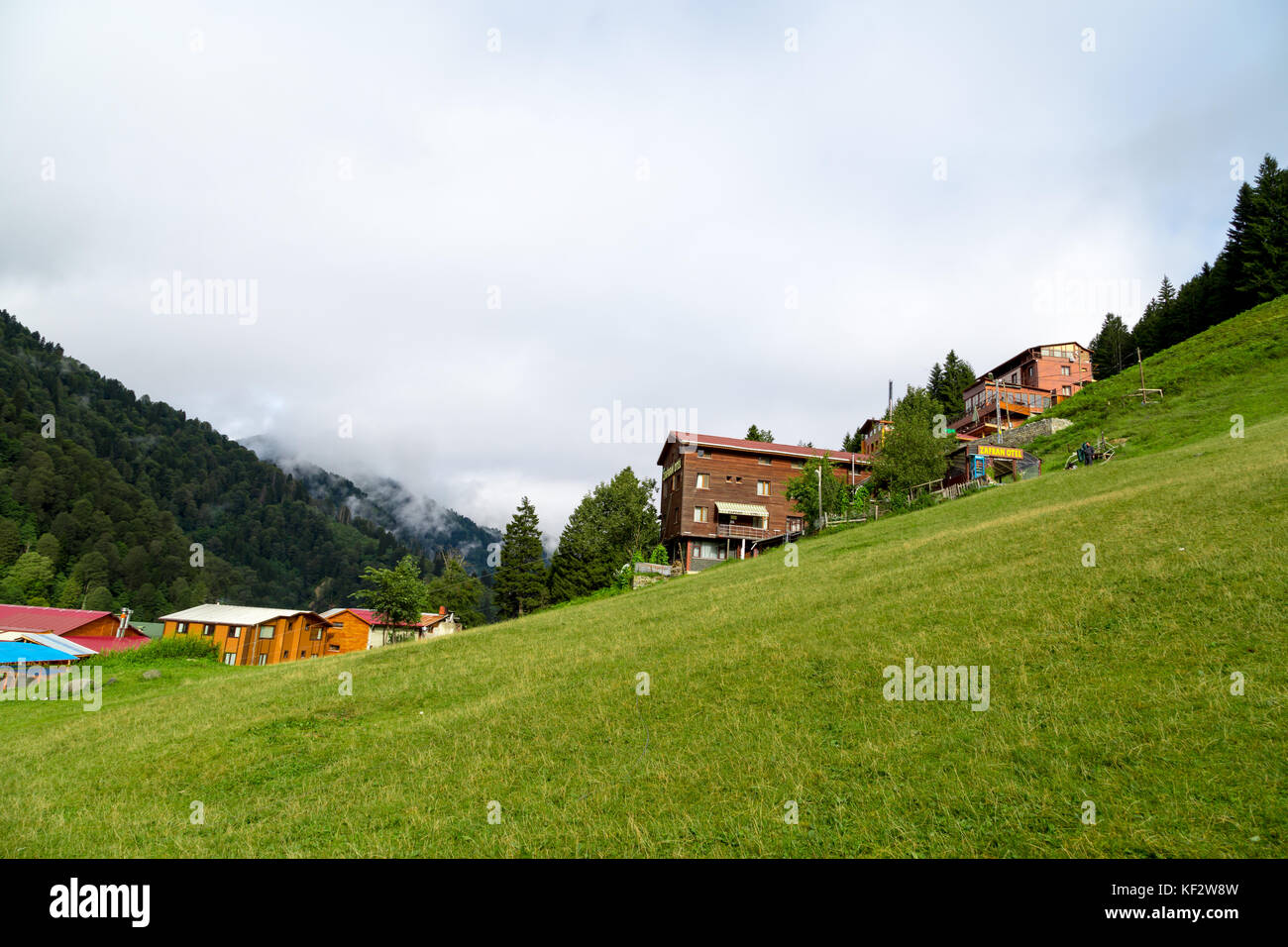 RIZE, TURKEY - AUGUST 16, 2016 : General landscape view of famous Ayder ...