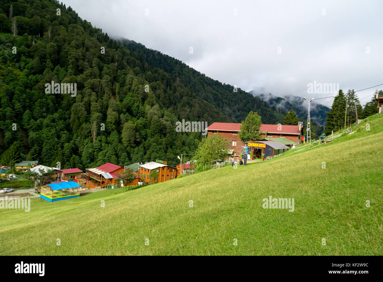 RIZE, TURKEY - AUGUST 16, 2016 : General landscape view of famous Ayder ...