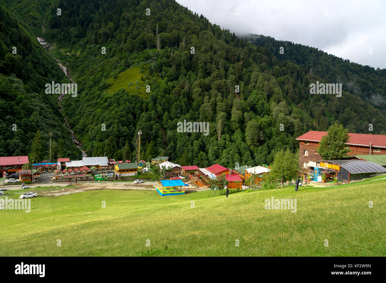 RIZE, TURKEY - AUGUST 16, 2016 : General landscape view of famous Ayder ...