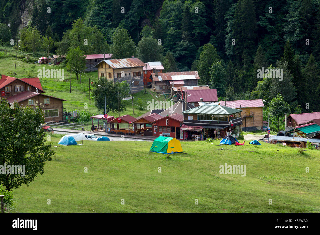 RIZE, TURKEY - AUGUST 16, 2016 : General landscape view of famous Ayder ...