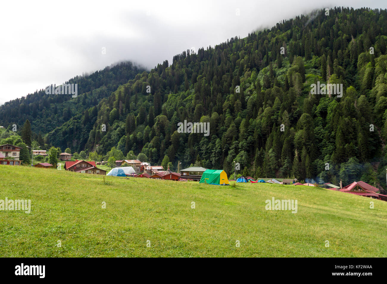RIZE, TURKEY - AUGUST 16, 2016 : General landscape view of famous Ayder ...